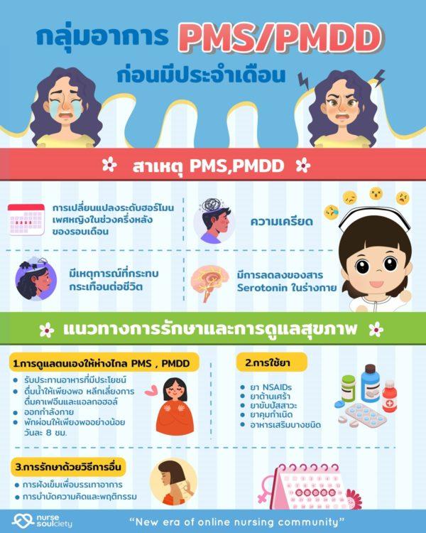 กลุ่มอาการ PMS/PMDD ก่อนมีประจำเดือน - Nurse Soulciety